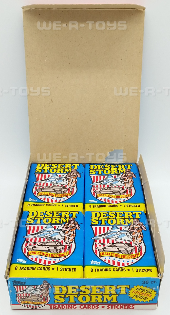 1991 Topps Desert Storm Wax Box 36 Packs with Stickers FREE SHIPPING ...