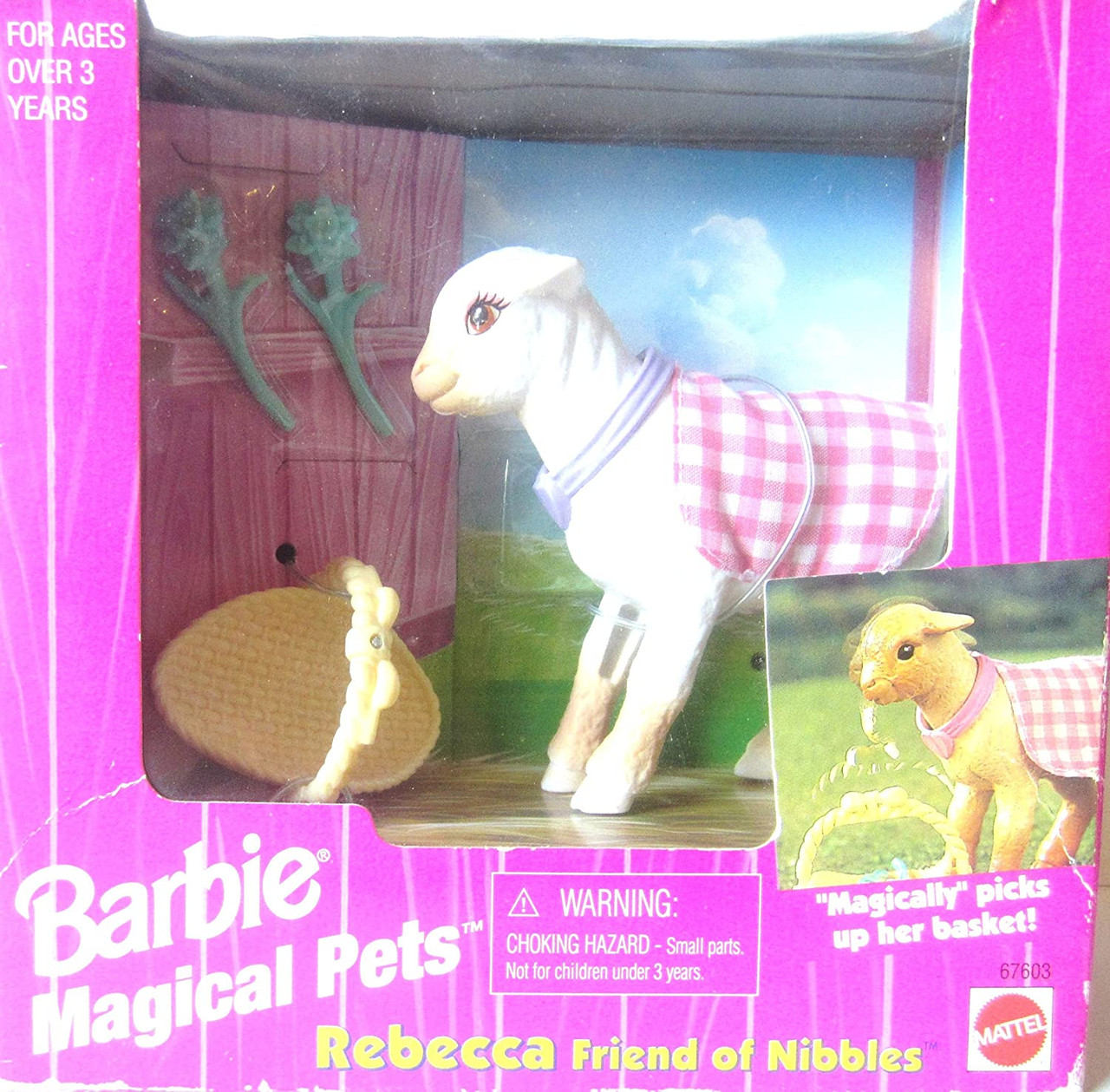 Barbie Magical Pets Rebecca the Lamb Friend of Nibbles The Horse 1997 ...