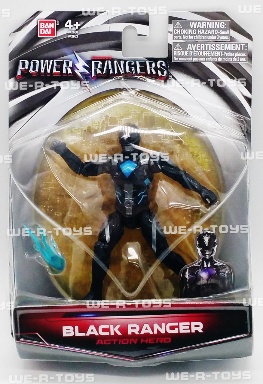 Power Rangers Black Ranger Action Hero Figure Bandai 2017 No 42603 NRFB ...