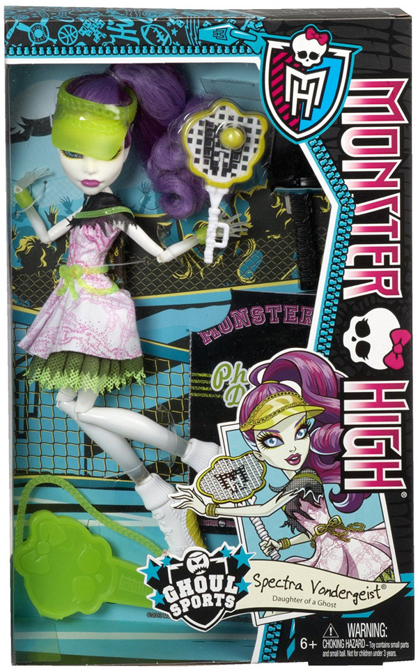 Monster High Ghoul Sports Spectra Vondergeist Doll 2013 Mattel BJR13 ...