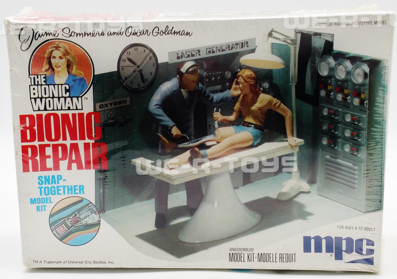 The Bionic Woman Bionic Repair Snap-Together Model Kit Complete Set MPC ...