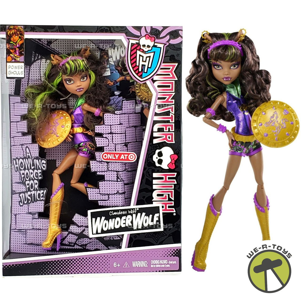 Monster High Power Ghouls Clawdeen Wolf as Wonder Wolf 2012 Mattel Y7299