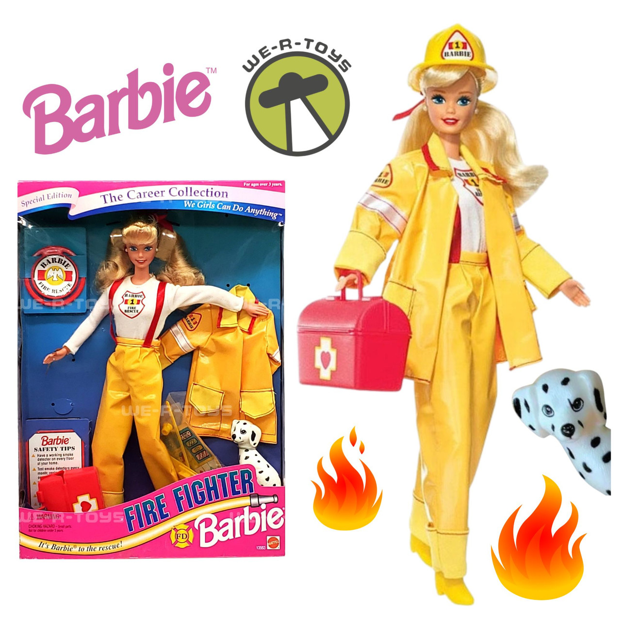 Fire Fighter Barbie Doll The Career Collection Special Edition 1994 ...