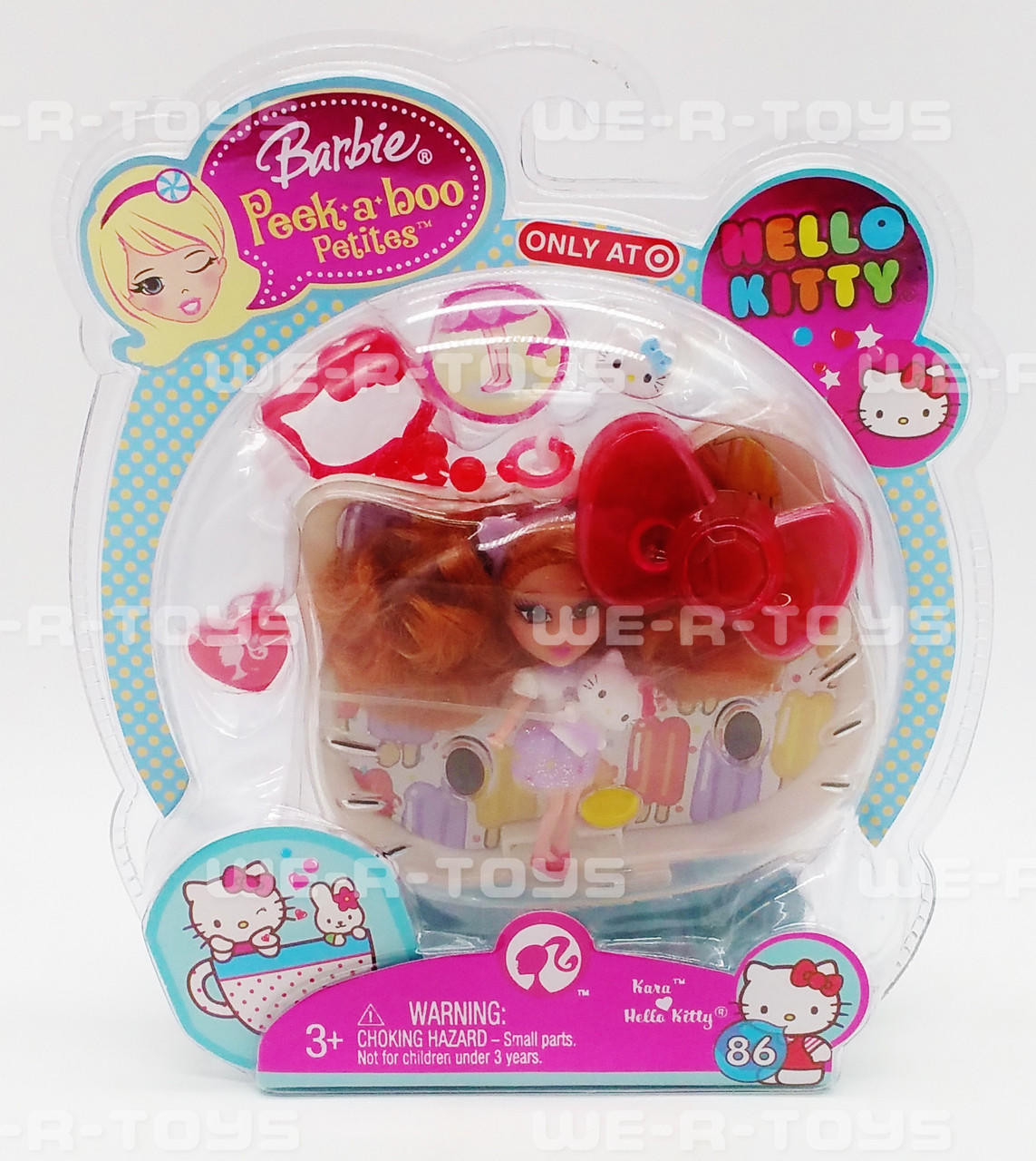 Barbie Peek-a-boo Petites Hello Kitty Kara Redhead Doll Mattel 2008 #86 ...