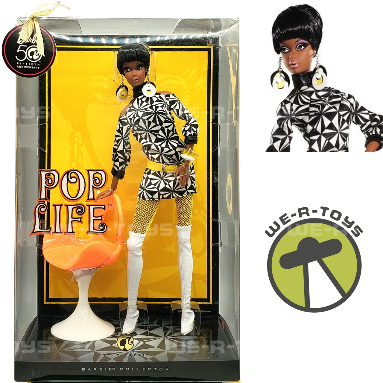Pop Life Barbie Doll Pivotal African American Gold Label 2009 Limited ...