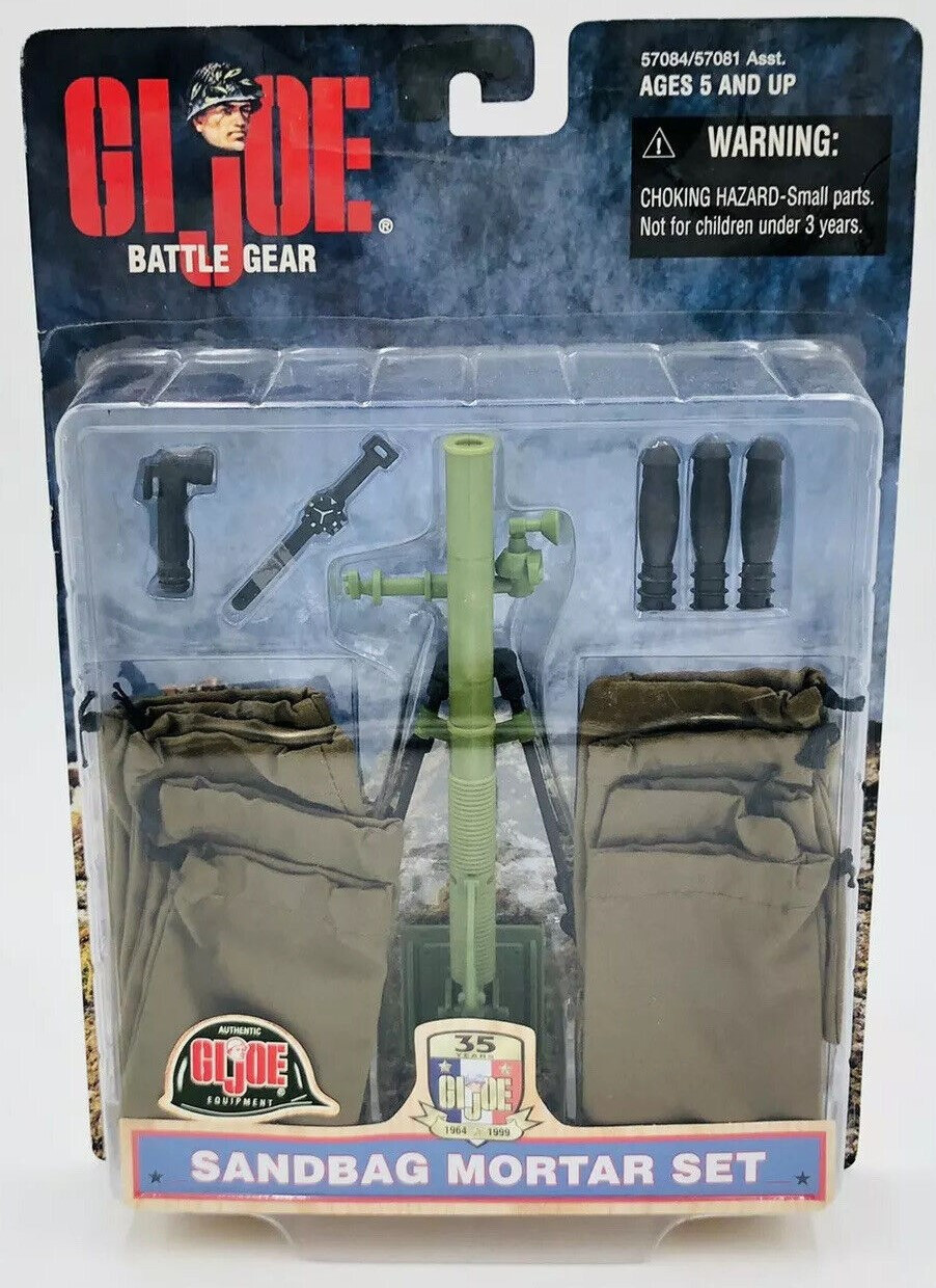 GI Joe Battle Gear Authentic Equipment Sandbag Mortar Set 1998 Hasbro ...
