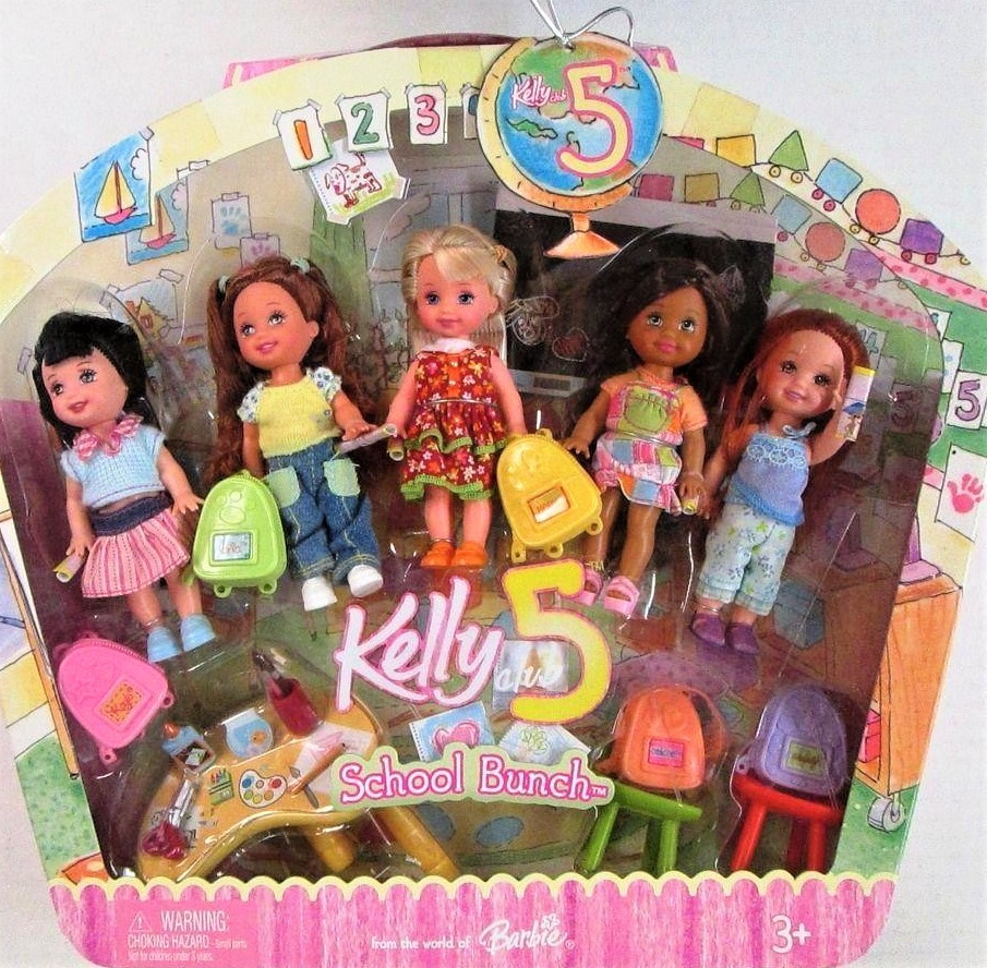 Barbie Kelly Club 5 School Bunch Doll Set 2005 Mattel J5916 - We-R-Toys