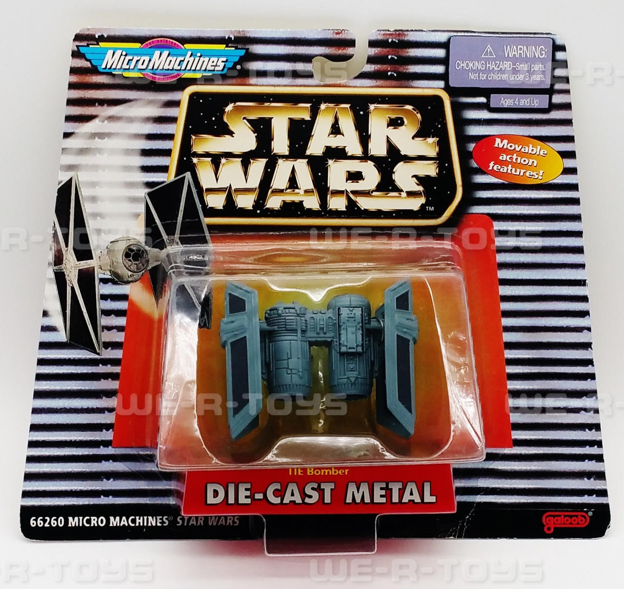 Micro Machines Star Wars Die-Cast Metal Tie Bomber Vehicle Galoob 1997 ...