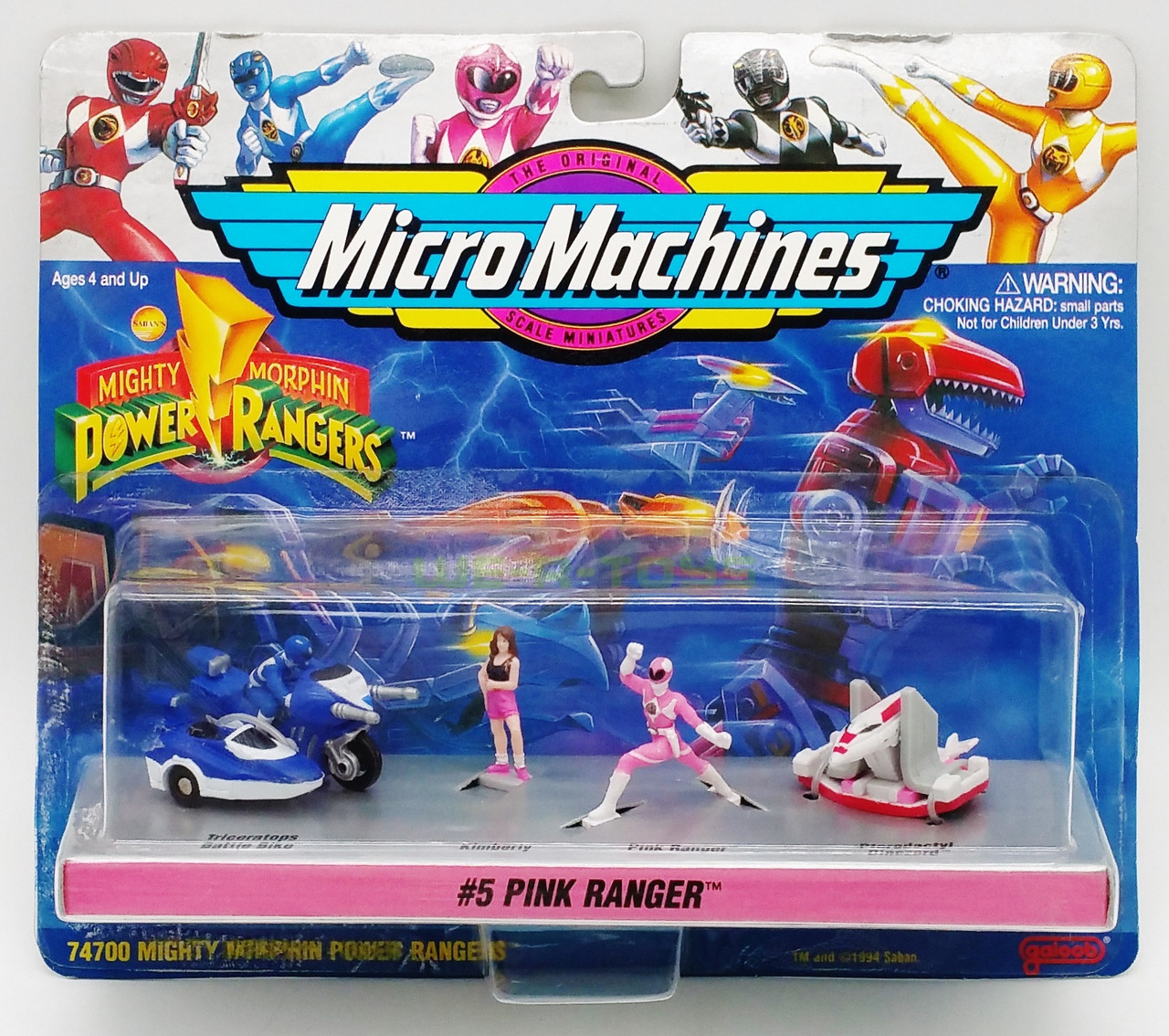 Micro Machines Mighty Morphin Power Rangers #5 Pink Ranger Set Galoob ...