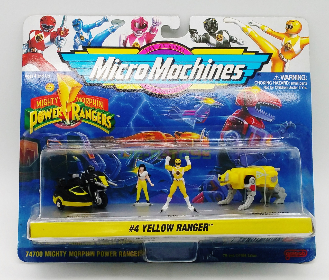 Micro Machines Mighty Morphin Power Rangers #4 Yellow Ranger Set Galoob ...