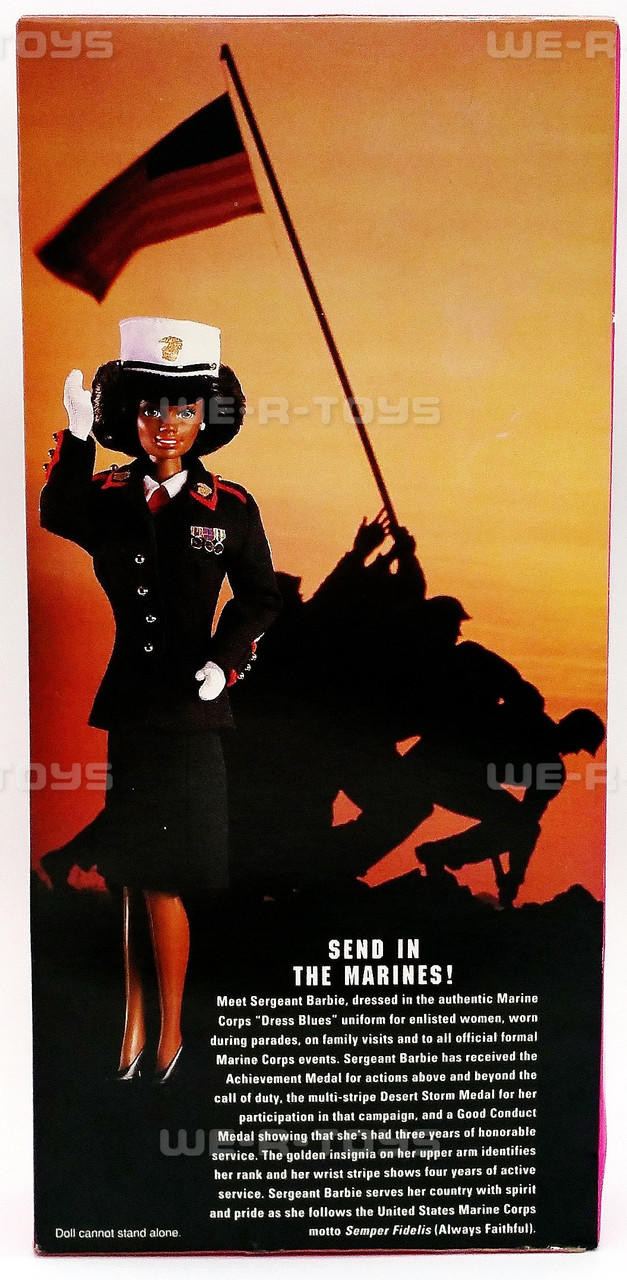 Marine Corps Barbie Doll African American 1991 Mattel 7594 We R Toys