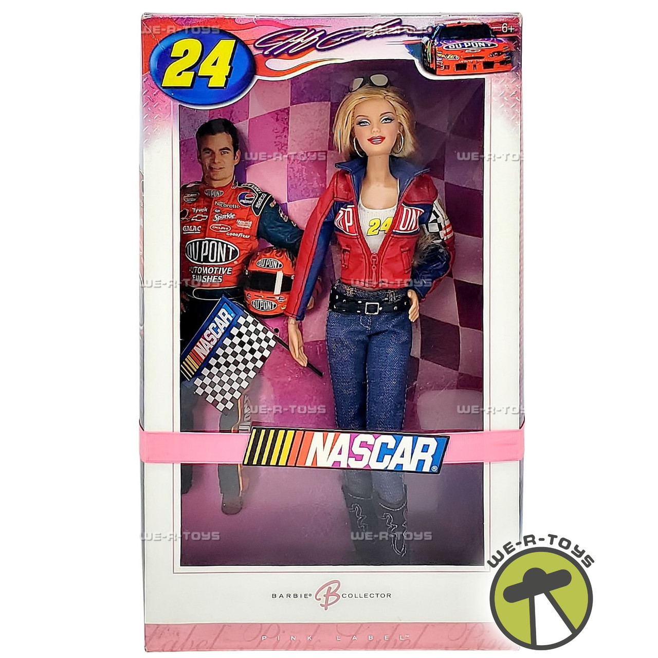 Jeff Gordon 24 NASCAR Pink Label Barbie Doll 2006 Mattel K7905 - We-R-Toys