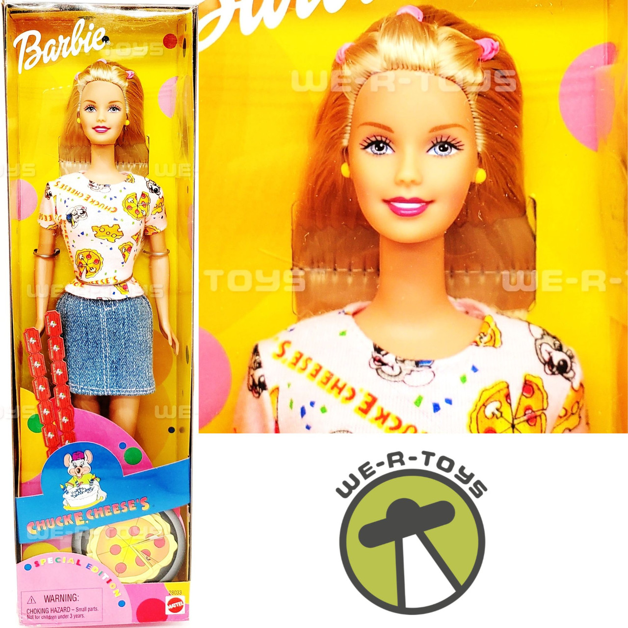 Barbie Chuck E. Cheese's Special Edition Doll Mattel 2000 #28033 NEW ...