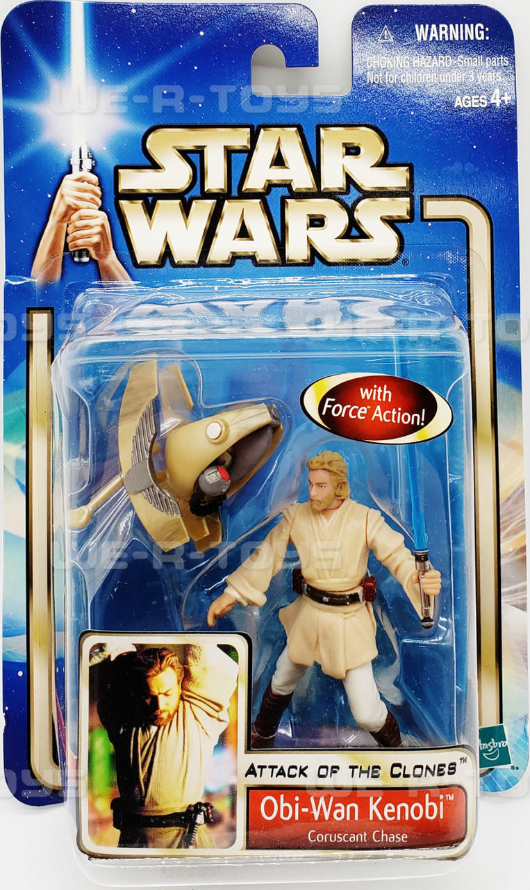 Star Wars Attack of the Clones Obi-Wan Kenobi Coruscant Chase Figure ...