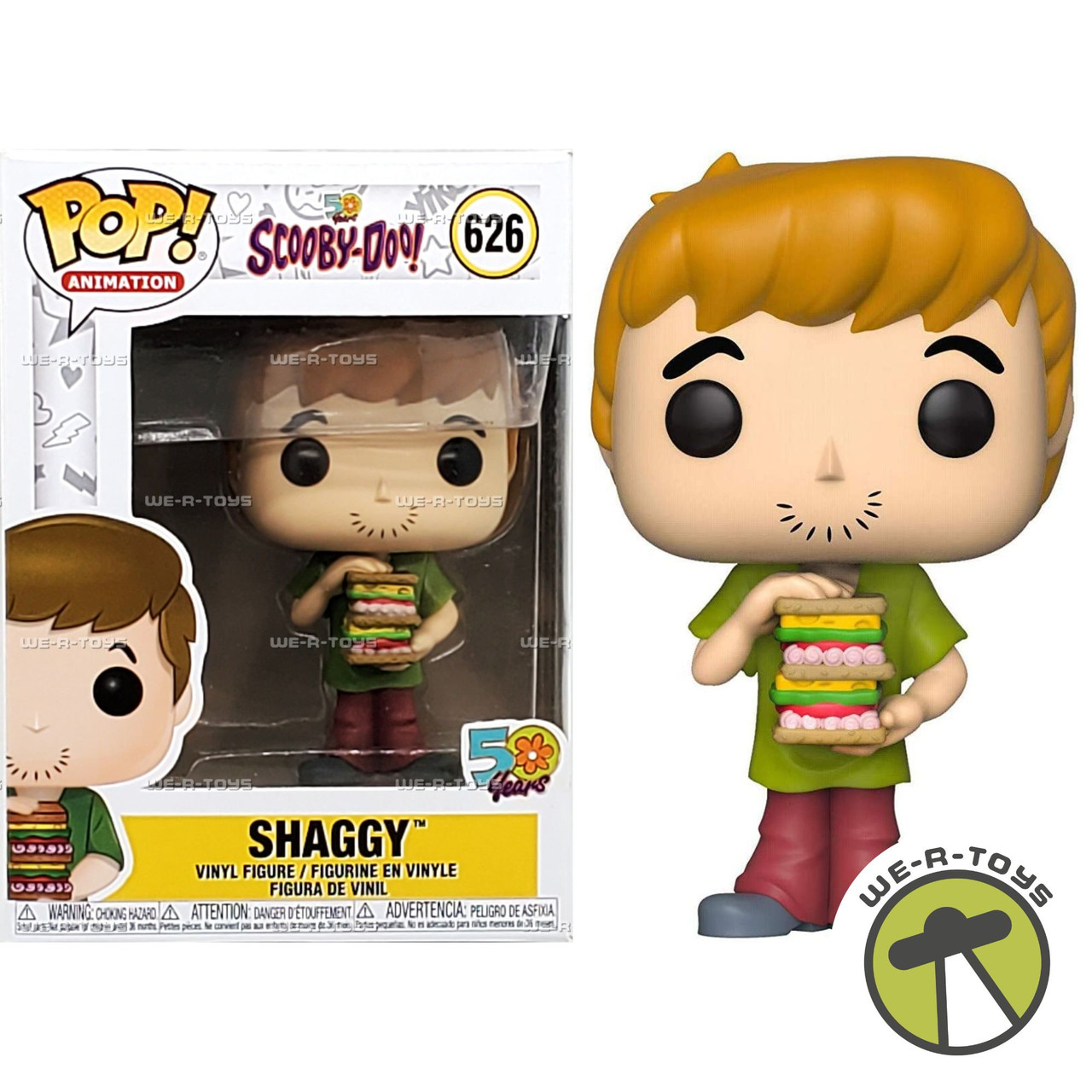 Funko Pop Animation 626 Scooby-Doo 50 Years Shaggy with Sandwich Vinyl ...