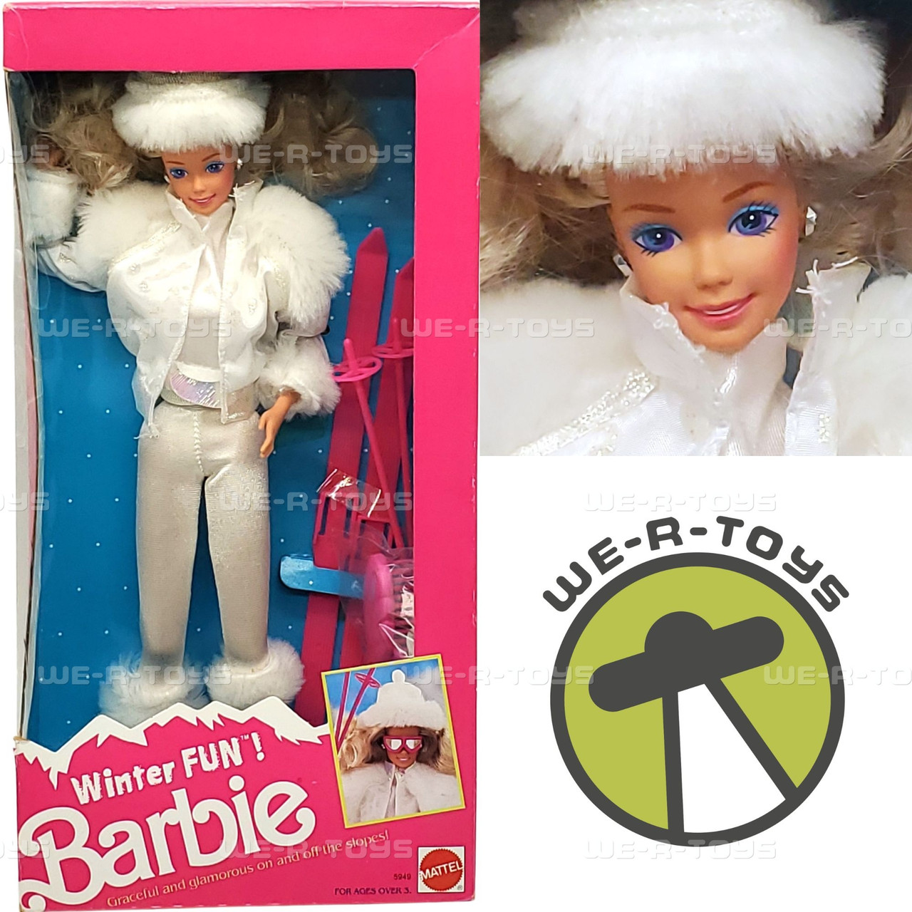 Winter Fun Barbie Doll 1990 Mattel 5949 - We-R-Toys