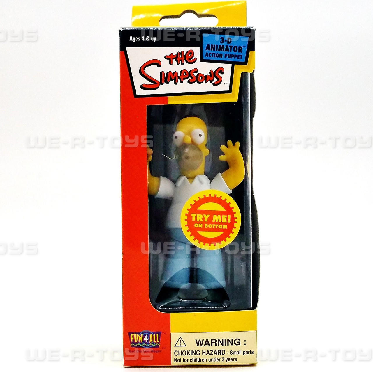 The Simpsons Homer 3D Animator Action Puppet Fun 4 All 2003 #30712 NEW ...