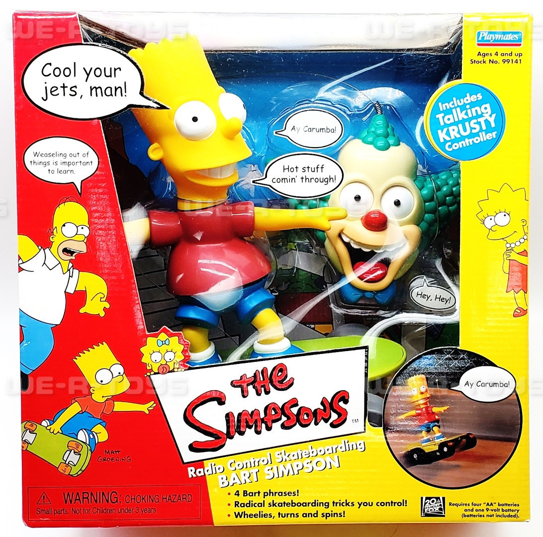 The Simpsons Radio Control Skateboarding Bart Simpson W/ Krusty ...