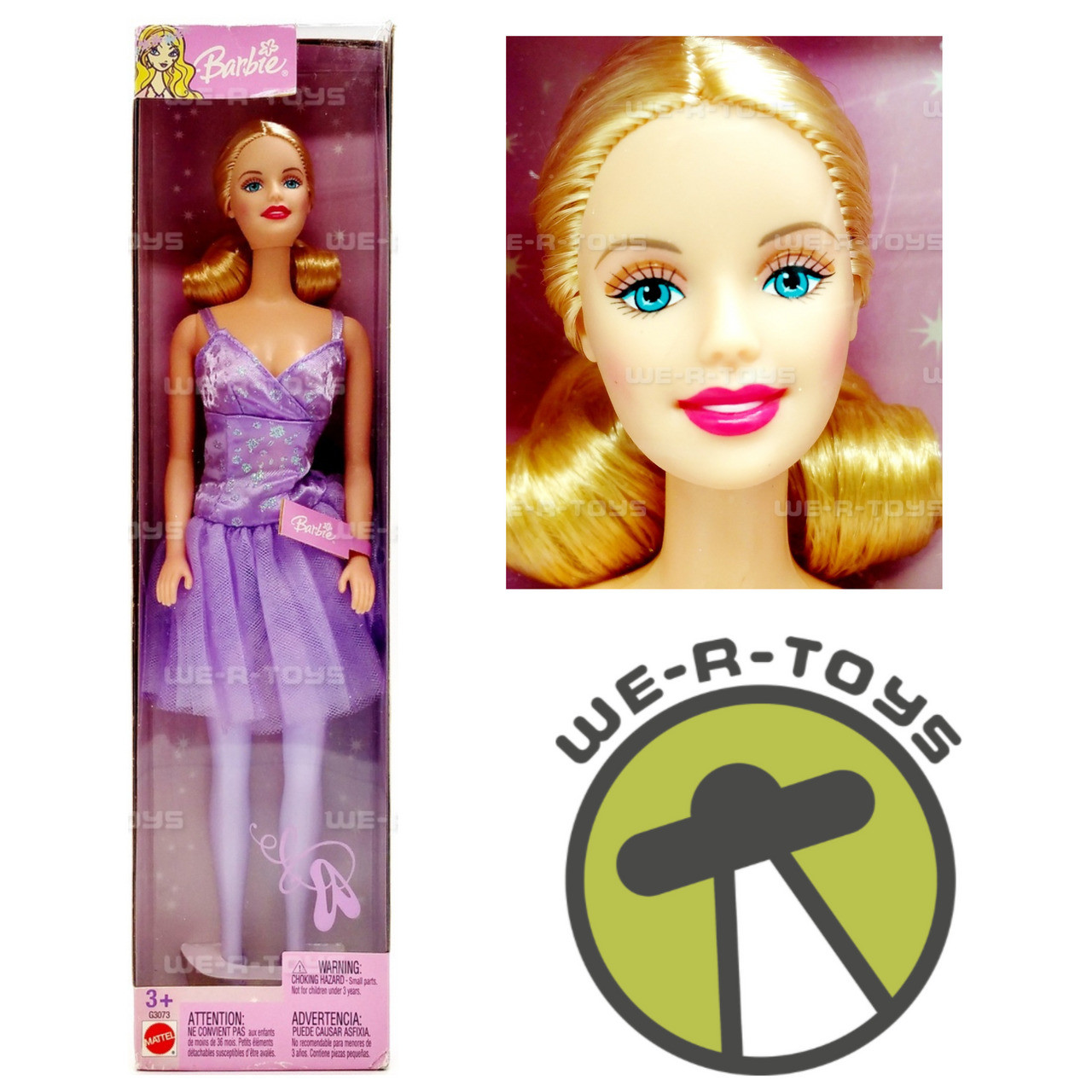Barbie As Ballet Star in Lavender Dress Doll 2003 Mattel G3073 - We-R-Toys