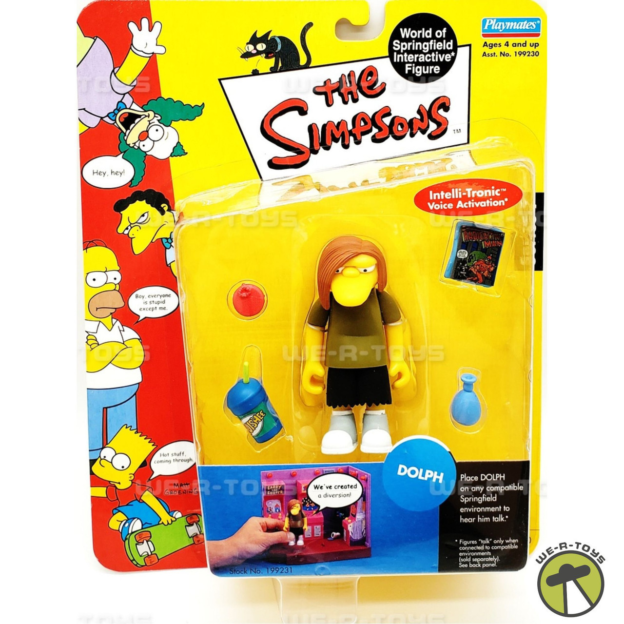 The Simpsons World of Springfield Interactive Figures Dolph Playmates ...