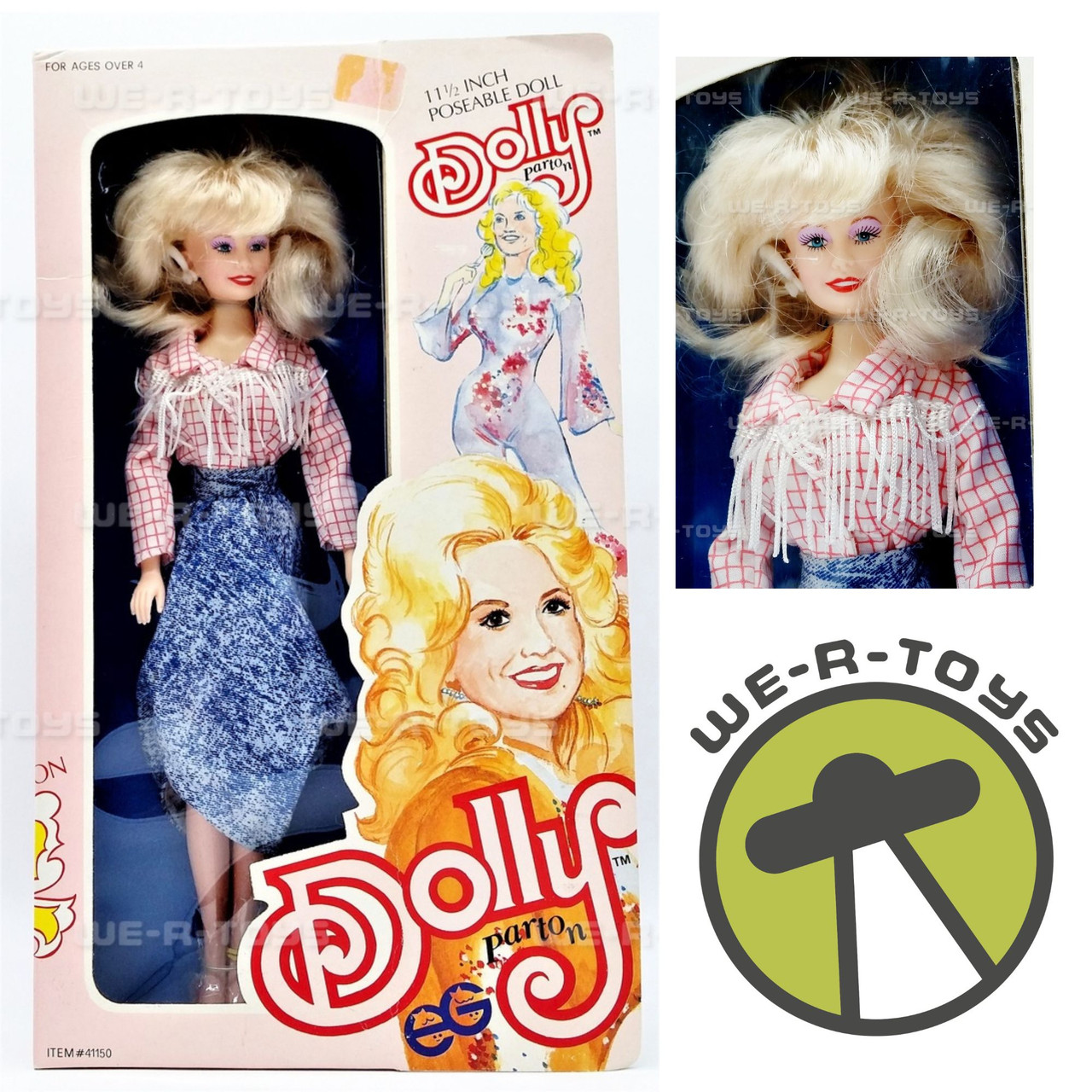 Dolly Parton 11.5" Poseable Doll Denim Skirt 1978 EG Goldberger NEW ...