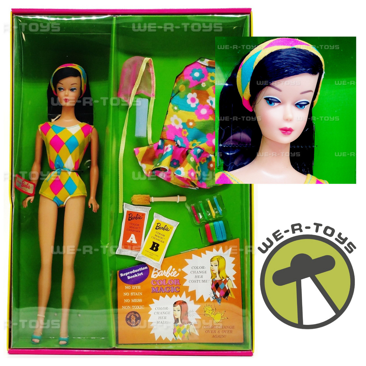 Color Magic Reproduction Brunette Barbie Doll 2003 Mattel B3437 - We-R-Toys