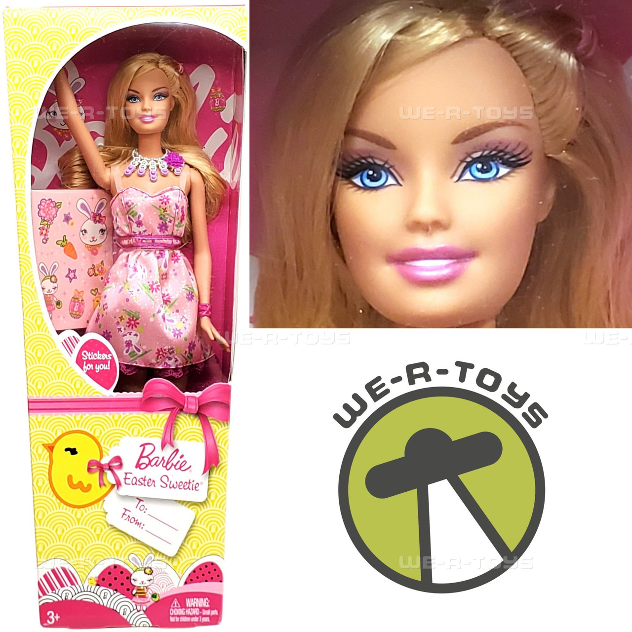 Barbie Easter Sweetie Doll with Stickers 2009 Mattel R6591 - We-R-Toys