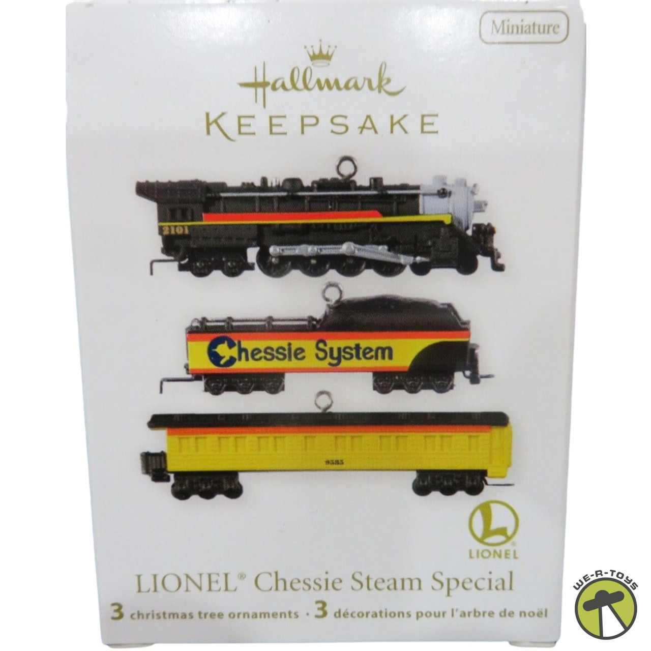 Hallmark 2012 Lionel Chessie Steam Special Miniature 3 Ornament Set ...