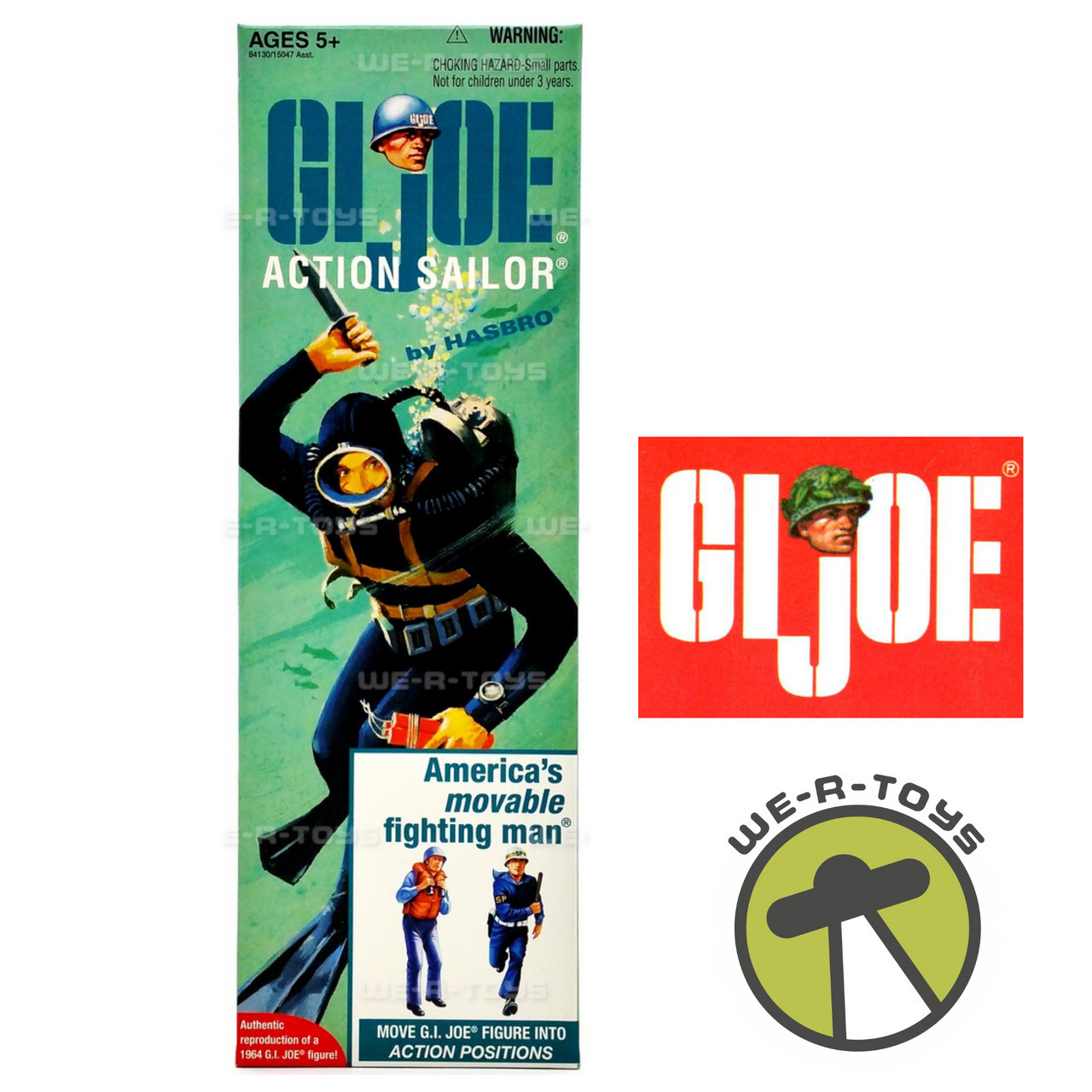 GI Joe Action Sailor 1960's Reproduction 12" Figure 2008 Hasbro 84130 ...