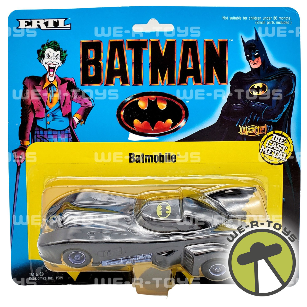 ERTL Die-Cast Metal 1/43 Scale Batmobile Vehicle #2575 ERTL Co. 1989 ...