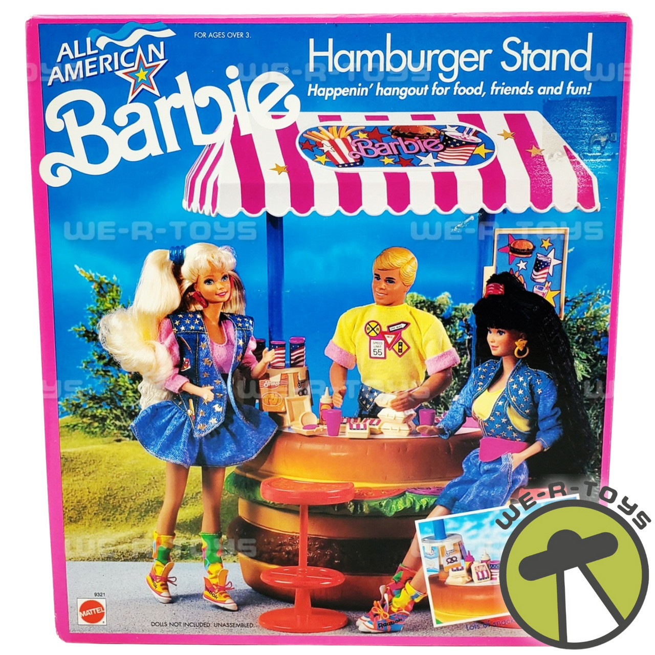 All American Barbie Hamburger Stand Playset 1990 Mattel No. 9321 NRFB ...