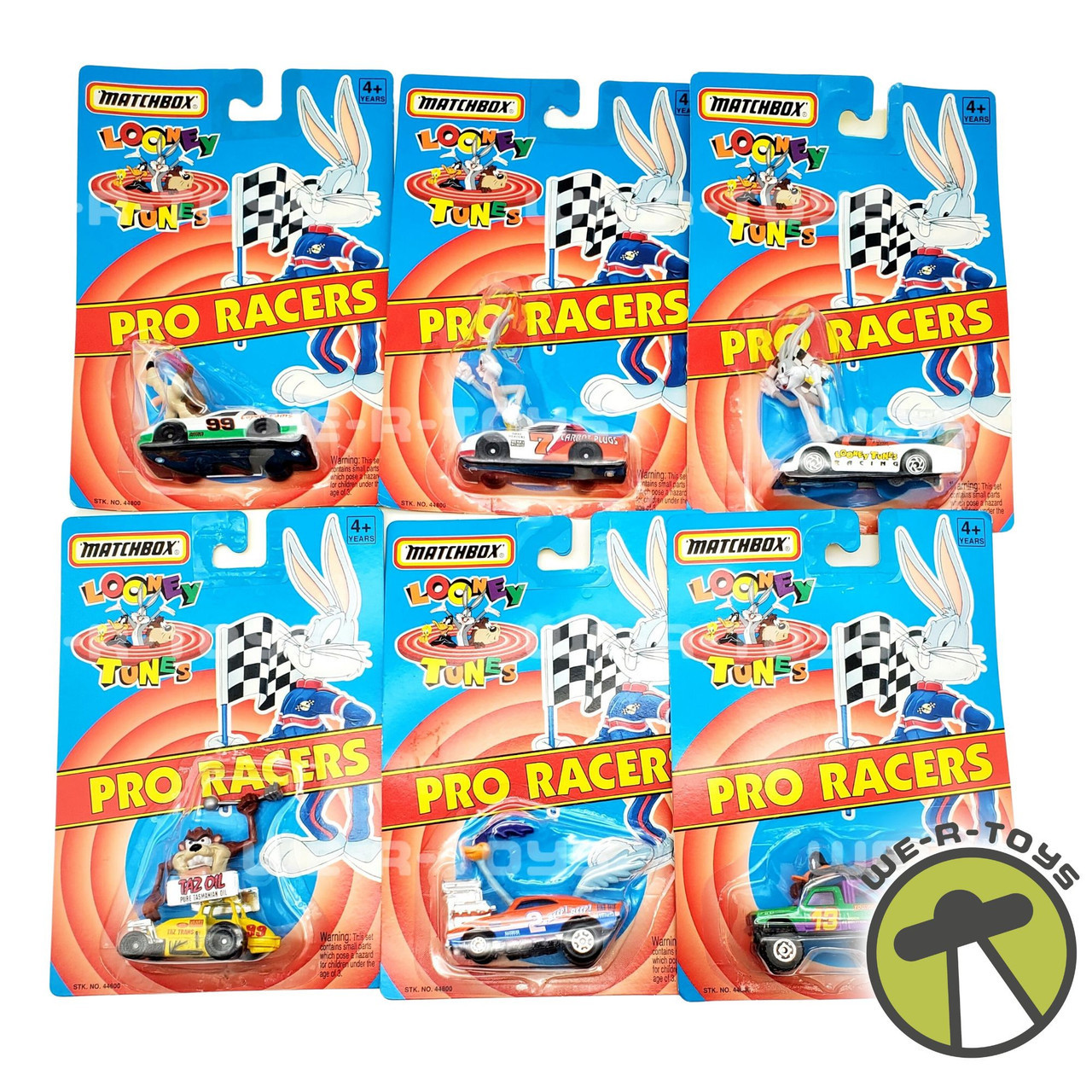 Looney Tunes Pro Racers COMPLETE SET OF 6 Matchbox 1993 - We-R-Toys