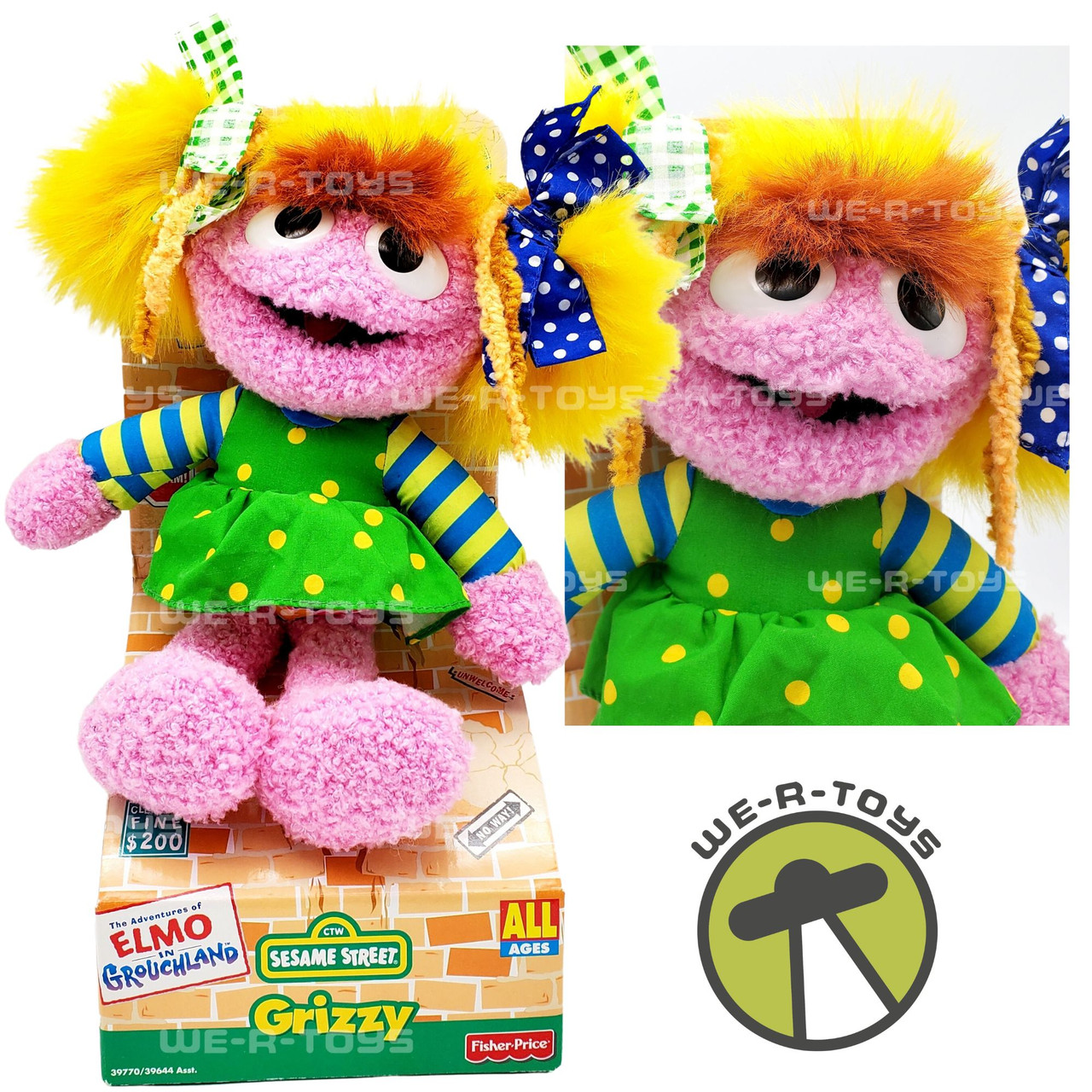 The Adventures of Elmo in Grouchland Grizzy Plush Fisher-Price 1999 ...