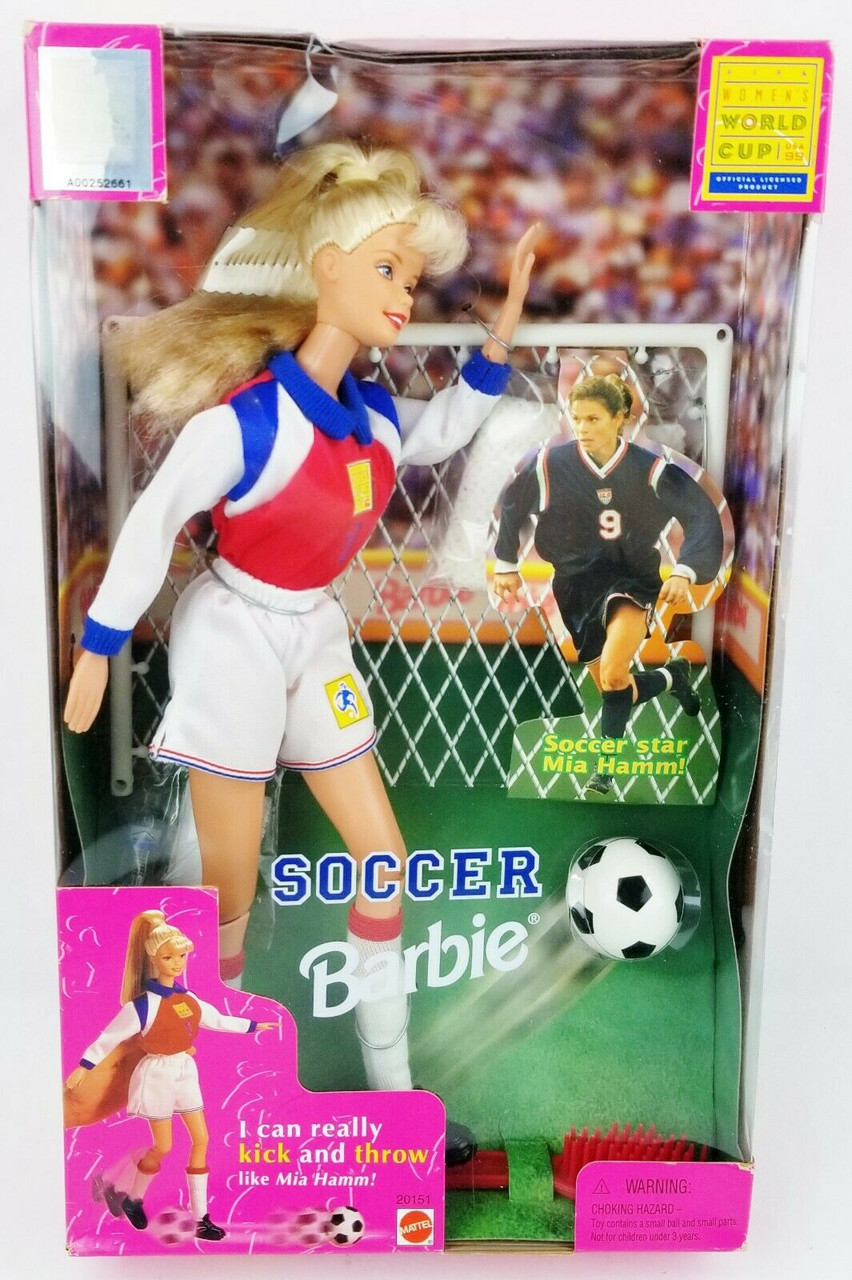 Soccer Barbie Doll USA 99 Women's World Cup Mia Hamm Mattel No. 20151 ...