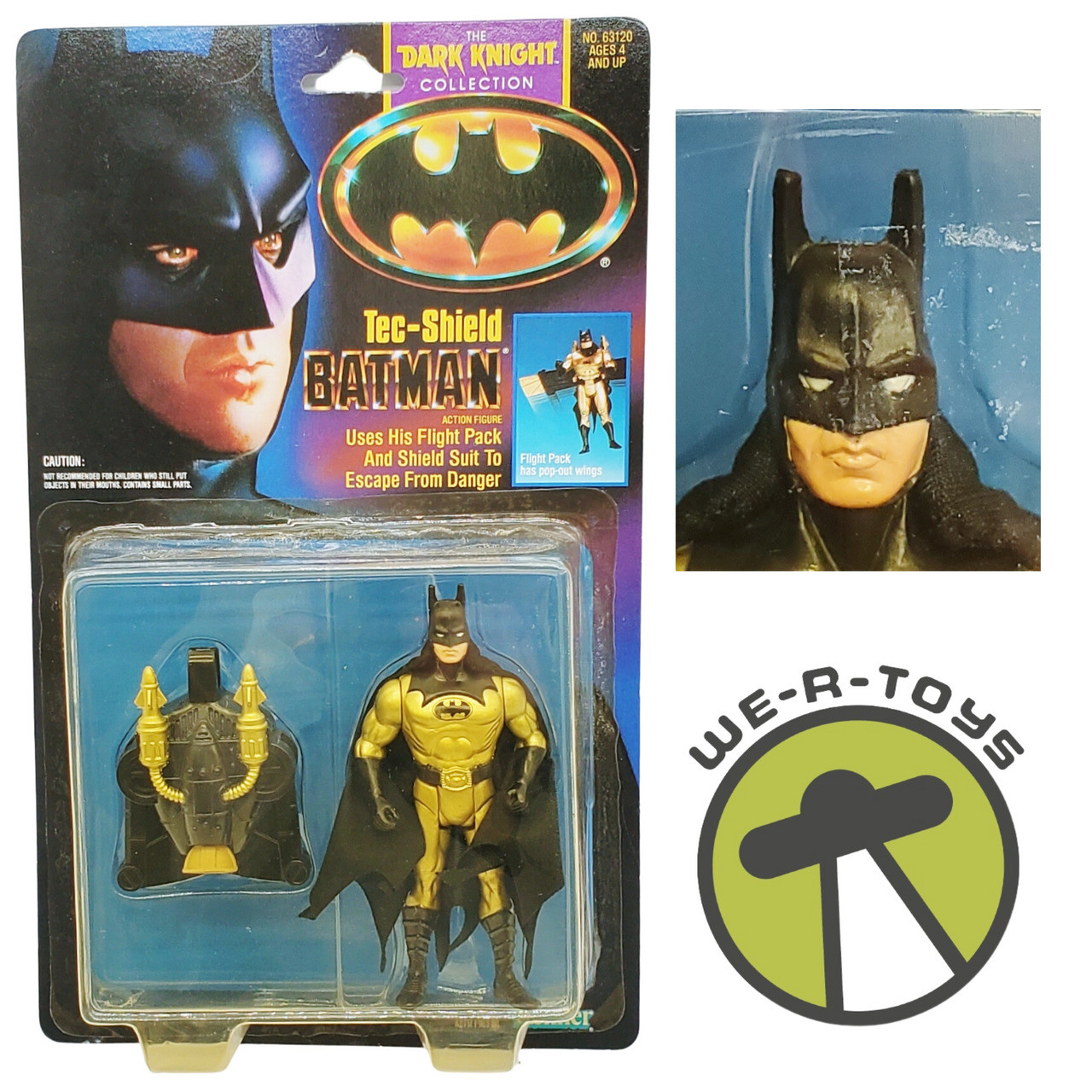 DC Batman Dark Knight Collection Tec-Shield Batman Figure 1990 Kenner ...