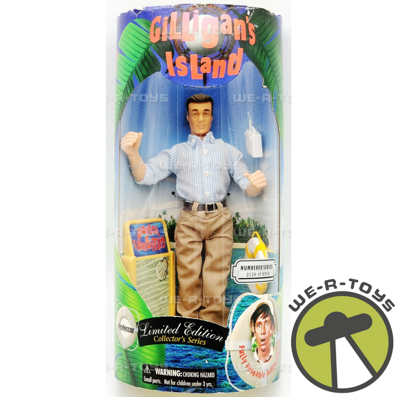 Gilligan's Island Fully Poseable Professor Action Figure Exclusive Premiere NRFB - We-R-Toys