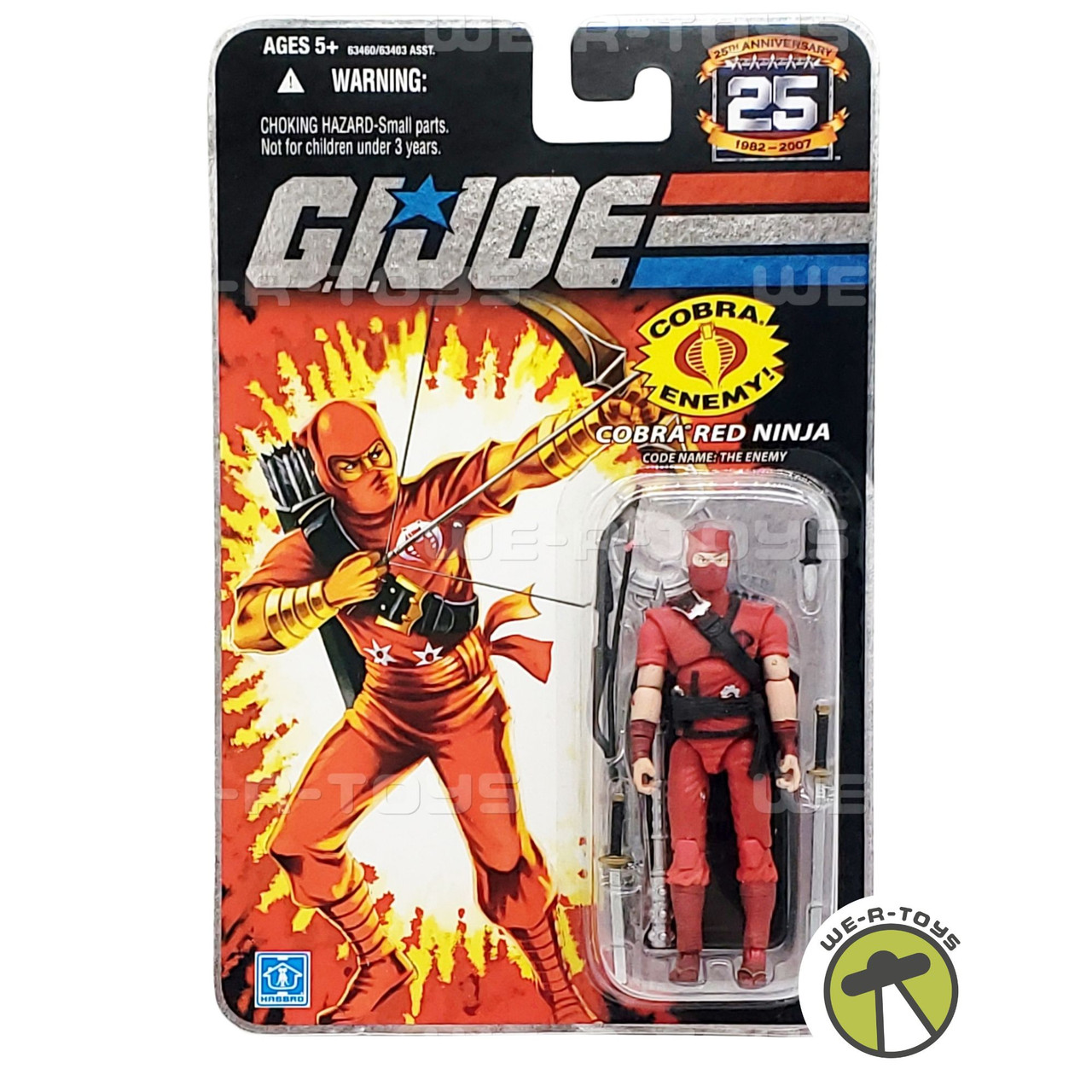 G.I. Joe 25th Anniversary Cobra Red Ninja 3.75" Action Figure 2007 ...