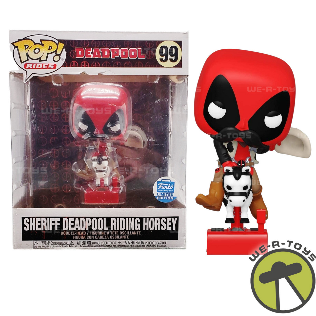 Marvel Sheriff Deadpool Riding Horsey Funko Pop! Rides Vinyl Bobble ...