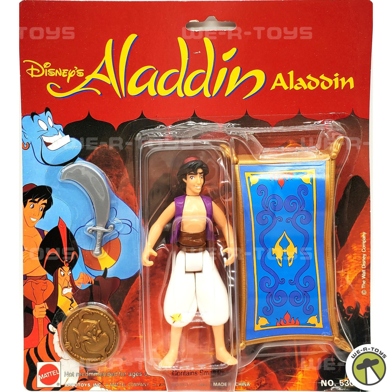 Disney Aladdin Figure with Sword, Flying Carpet and Genie Coin - We-R-Toys