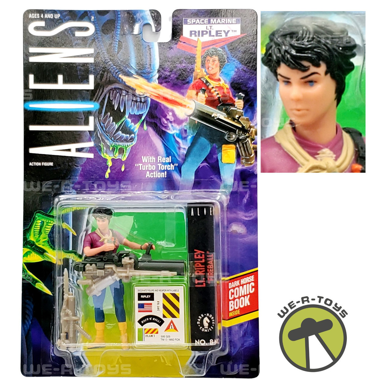 Aliens Space Marine Lt Ripley Real Turbo Torch Action 1992 Kenner NRFP ...