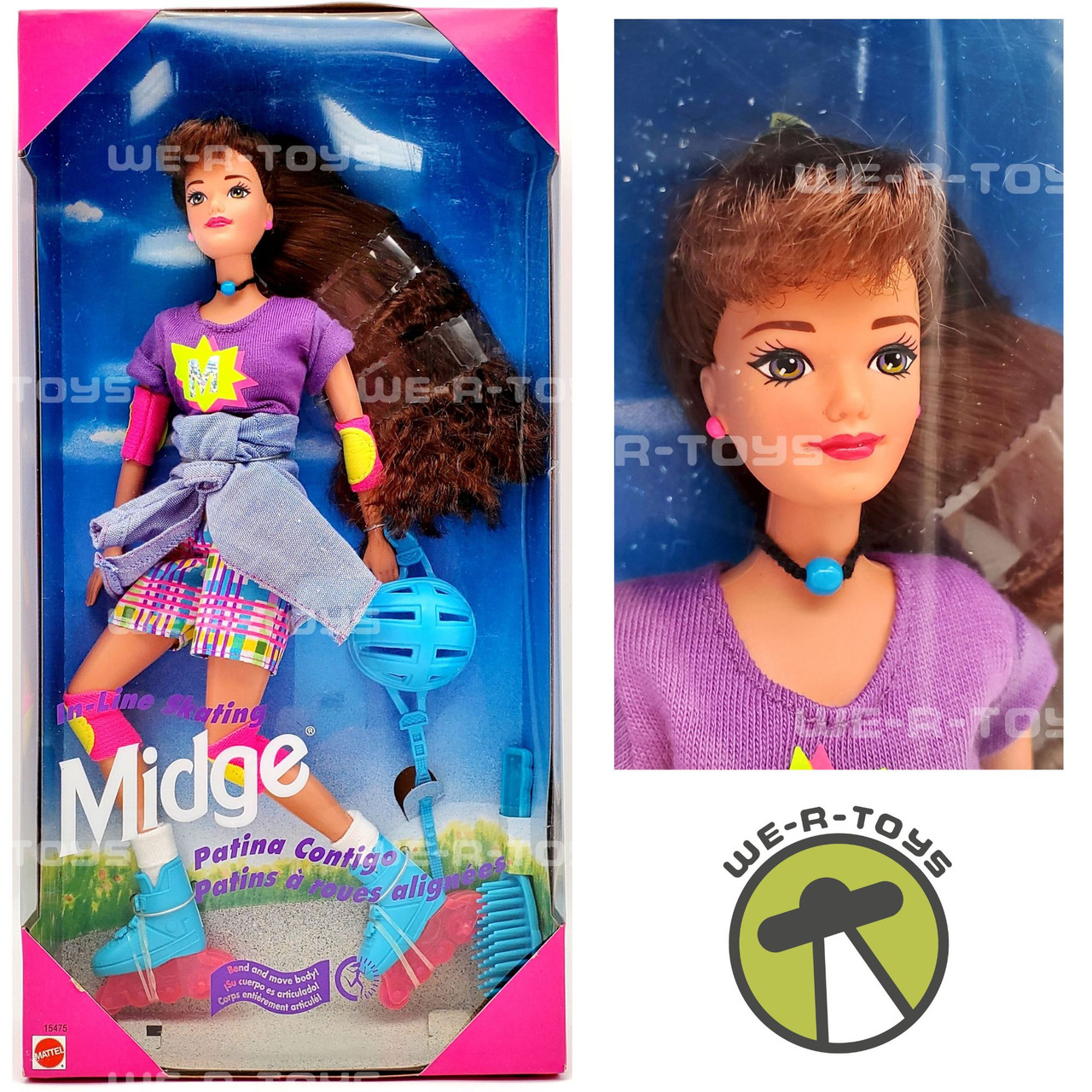 In-Line Skating Midge Bend & Move Barbie Doll 15473 Mattel 1995 NRFB ...