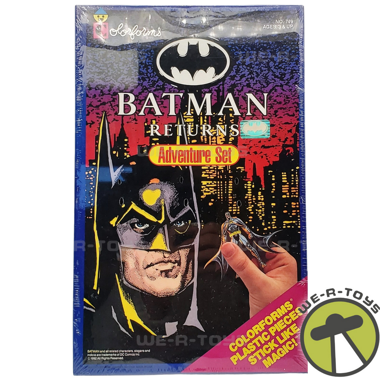 DC Batman Returns 1992 Colorforms Vinyl Re-Stickable Adventure Set #749 ...