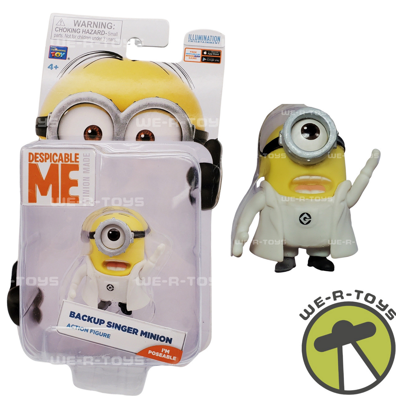 Despicable Me Backup Singer Minion Poseable Figure Thinkway Toys #20080 ...