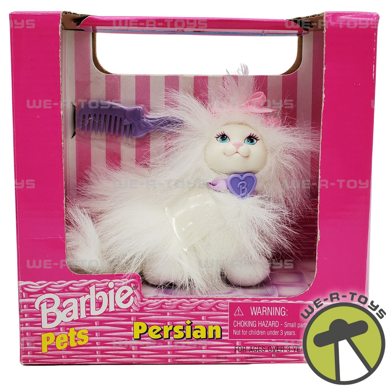 Barbie Pets Persian Cat Plush with Collar and Comb 1998 Mattel 67572-91 ...