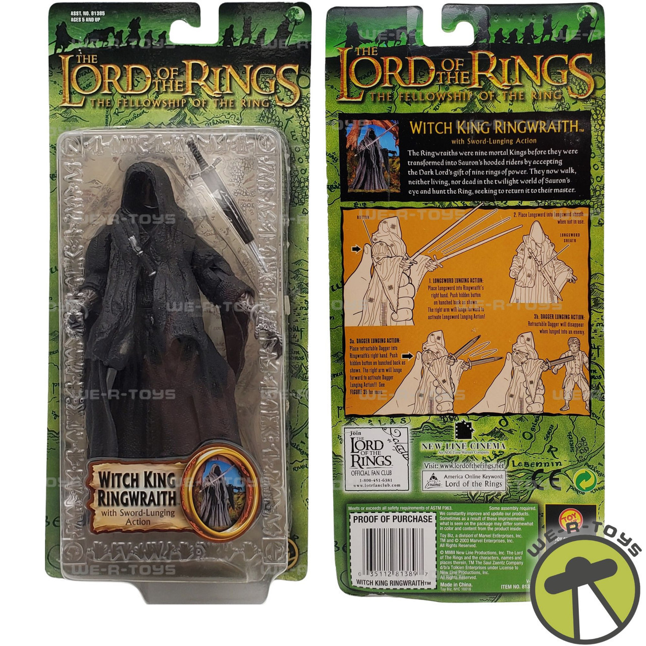 Lord of the Rings Witch King Ringwraith Action Figure 2003 Toy Biz ...