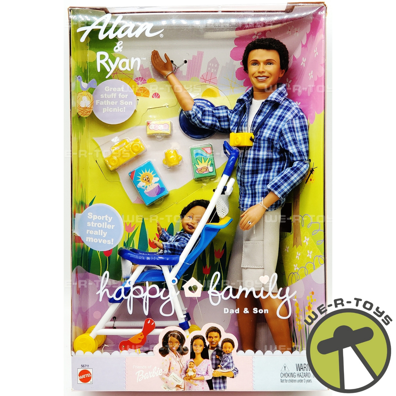 Barbie Happy Family Alan & Ryan Dad and Son Dolls African American 2002 ...