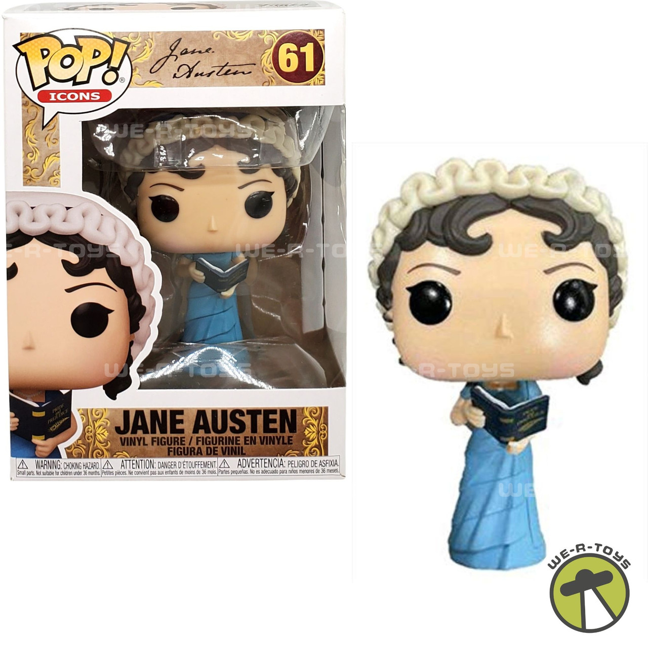 Exclusive Funko Icon Pop! Jane Austen with Book Vinyl Figure - We-R-Toys