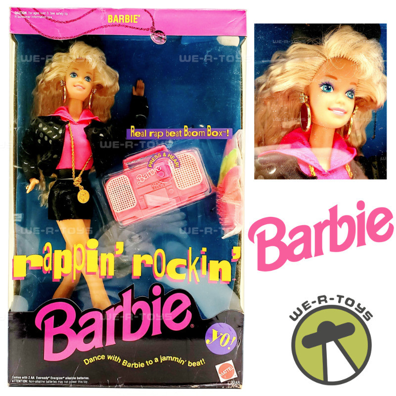 Rappin' Rockin' Barbie Doll with Working Boom Box 1991 Mattel 3248 - We ...