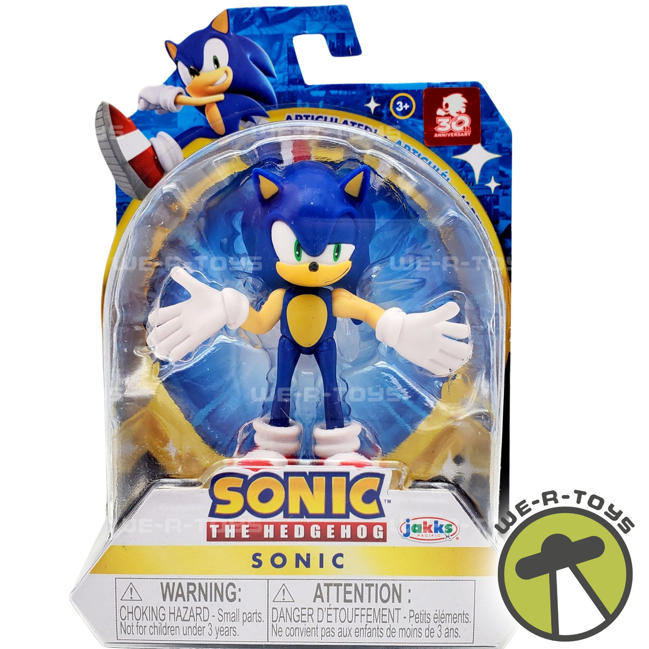 Sonic the Hedgehog 30th Anniversary Sonic Shrug Figure Jakks Pacific ...