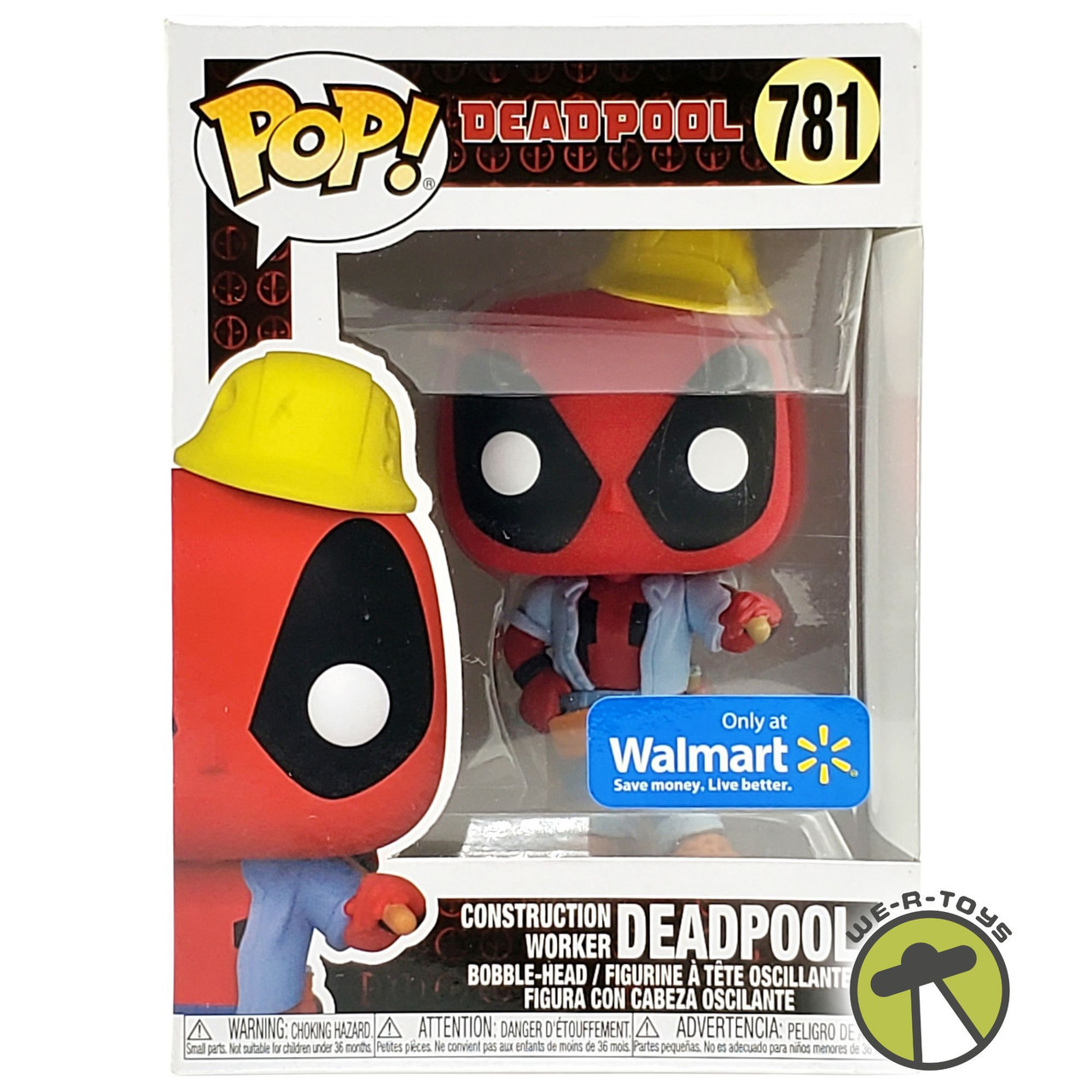 Funko POP! Marvel Construction Worker Deadpool Vinyl Figure - We-R-Toys